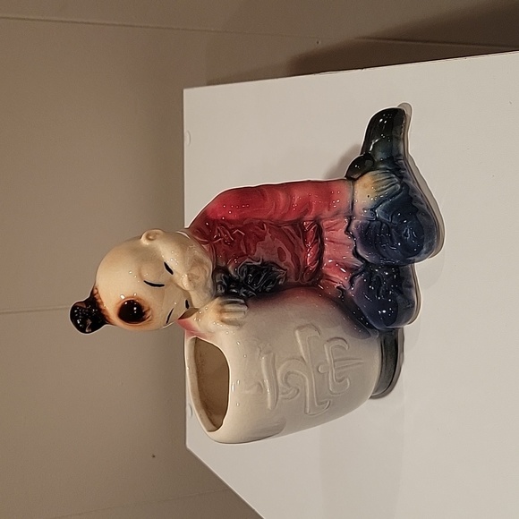 Royal Copley | Accents | Asian Lad Leaning On Pot Statue | Poshmark